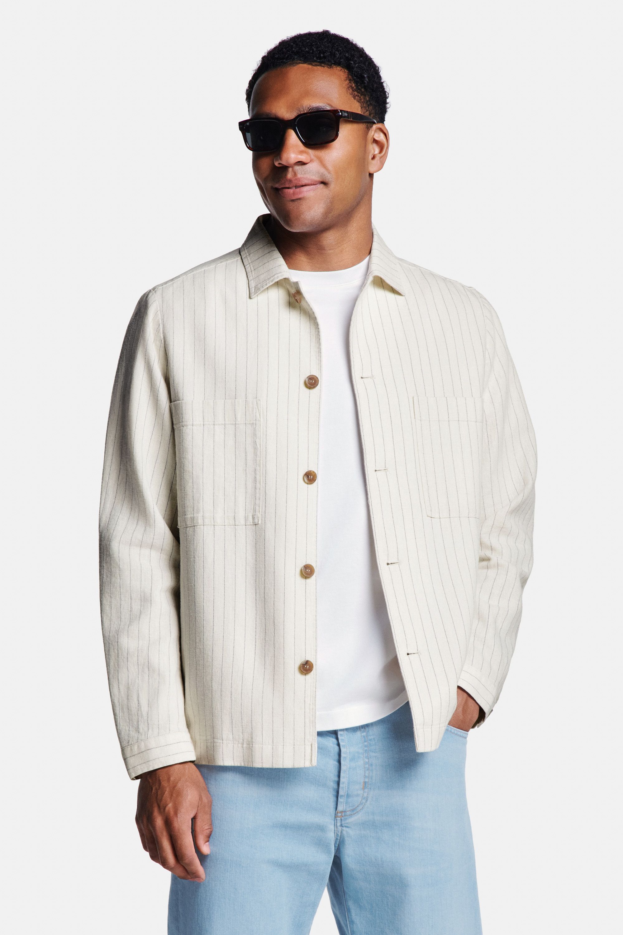 Coconuts Pinstripe * The Linen Shacket | MR MARVIS